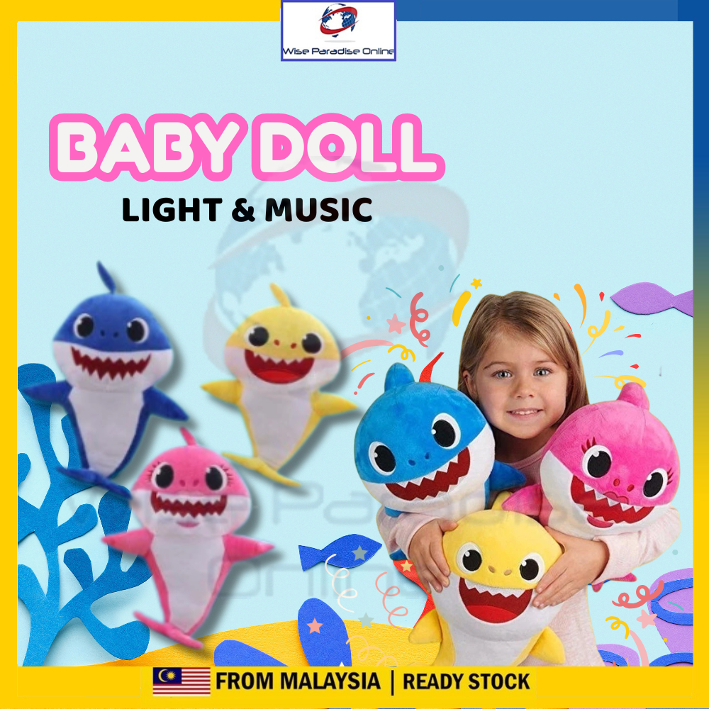 32CM Baby Doll Singing Plush Toy With Sound And Light | Flash Sharks ...