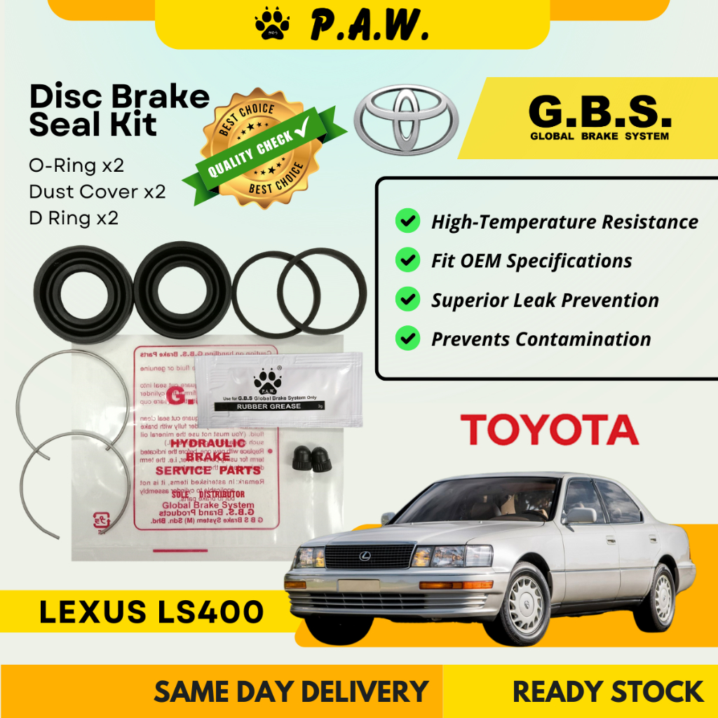 GBS Disc Brake Seal Kit For TOYOTA LEXUS LS400 (Rear) (Half Set ...