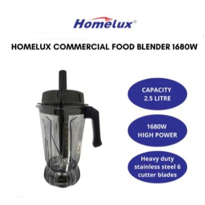 Homelux Heavy Duty Commercial Blender Jug 2.5 Litre HCB1100 HCB1500 ...
