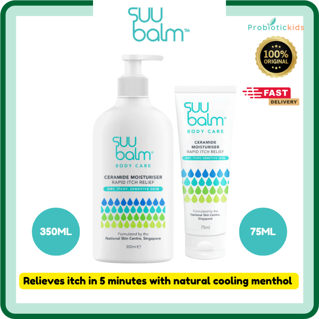 Suu Balm Rapid Itch Relief Ceramide Moisturiser | 75ML/350ML | EXP:01/28 & EXP:12/27 | Dry ...