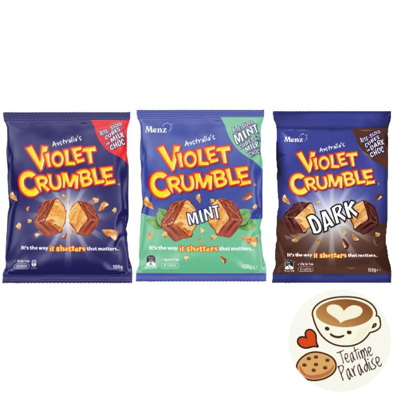 Violet Crumble Cubes 100g / 130g / 150g (Original / Mint / Dark ...