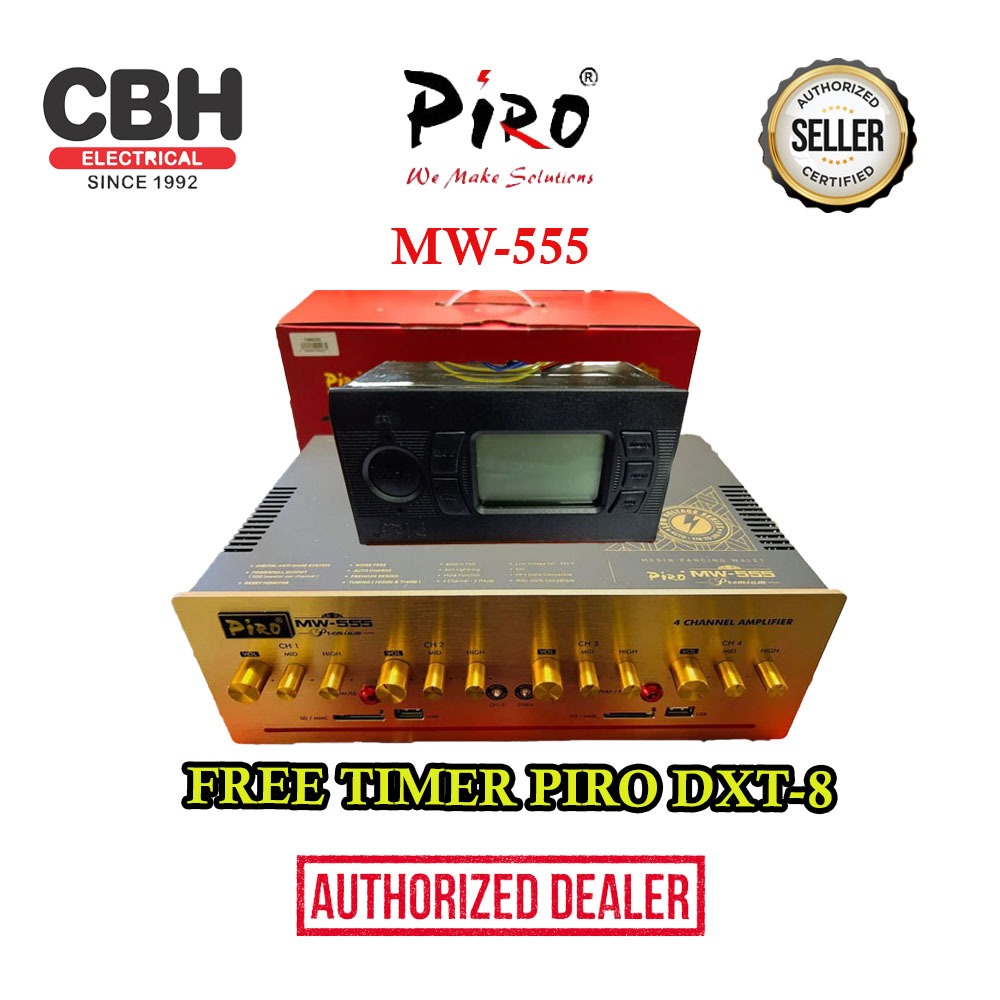 PIRO MW555 Amplifier For Swiftlet Piro Original Indonesia + Piro Digital Timer DXT-8 | Shopee ...