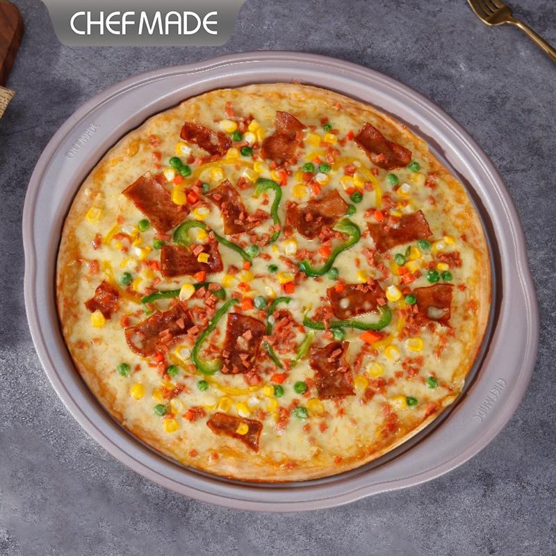 [CHEFMADE.os] 14"Non-stick Pizza Crispen Pan Pizza Pan Baking Pan Round ...