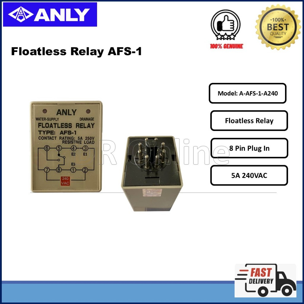 ANLY 8PIN PLUG IN FLOATLESS RELAY AFS-1 (A-AFS-1-A240) | Shopee Malaysia