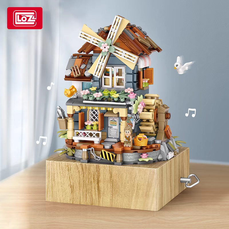 Loz IDEAS Mini Block 1239 Windmill House Music Box Building Bricks ...