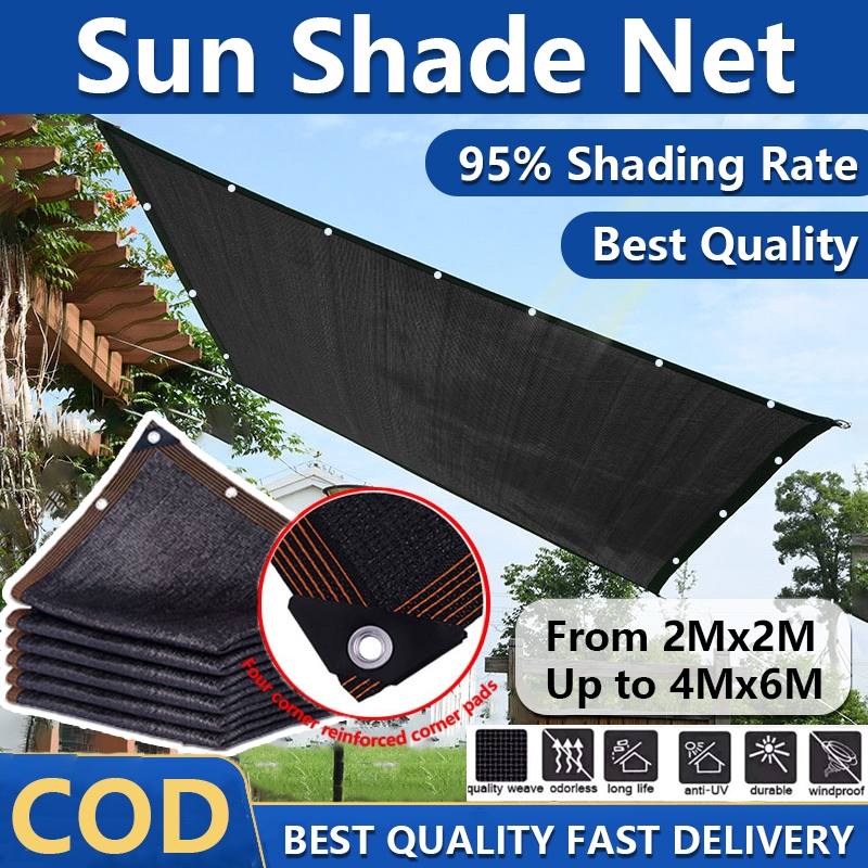 🌞COD🌞95% Anti-UV Sun Shade Net Outdoor Garden Car Cover Swimming Pool ...