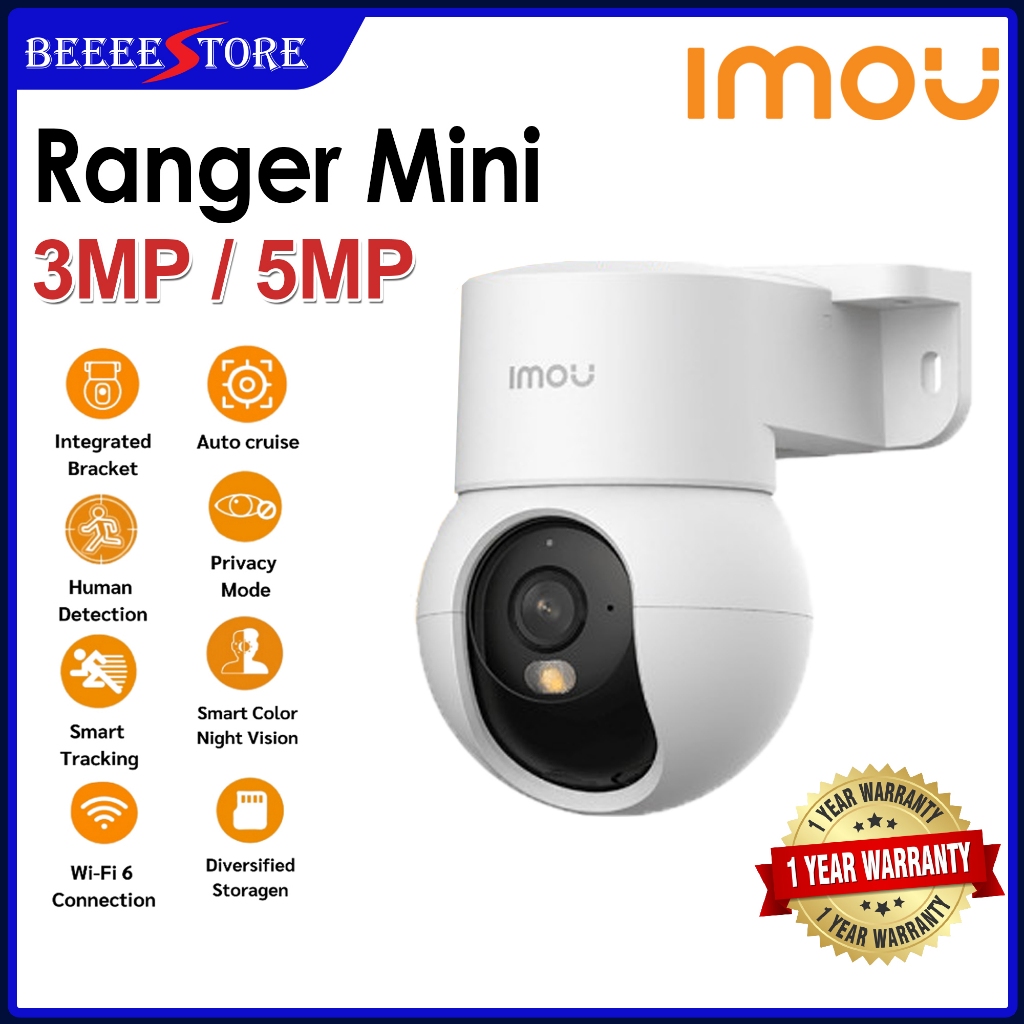 IMOU Ranger Mini 3MP / 5MP QHD UHD Two Way Talk AI Human Detection Full ...