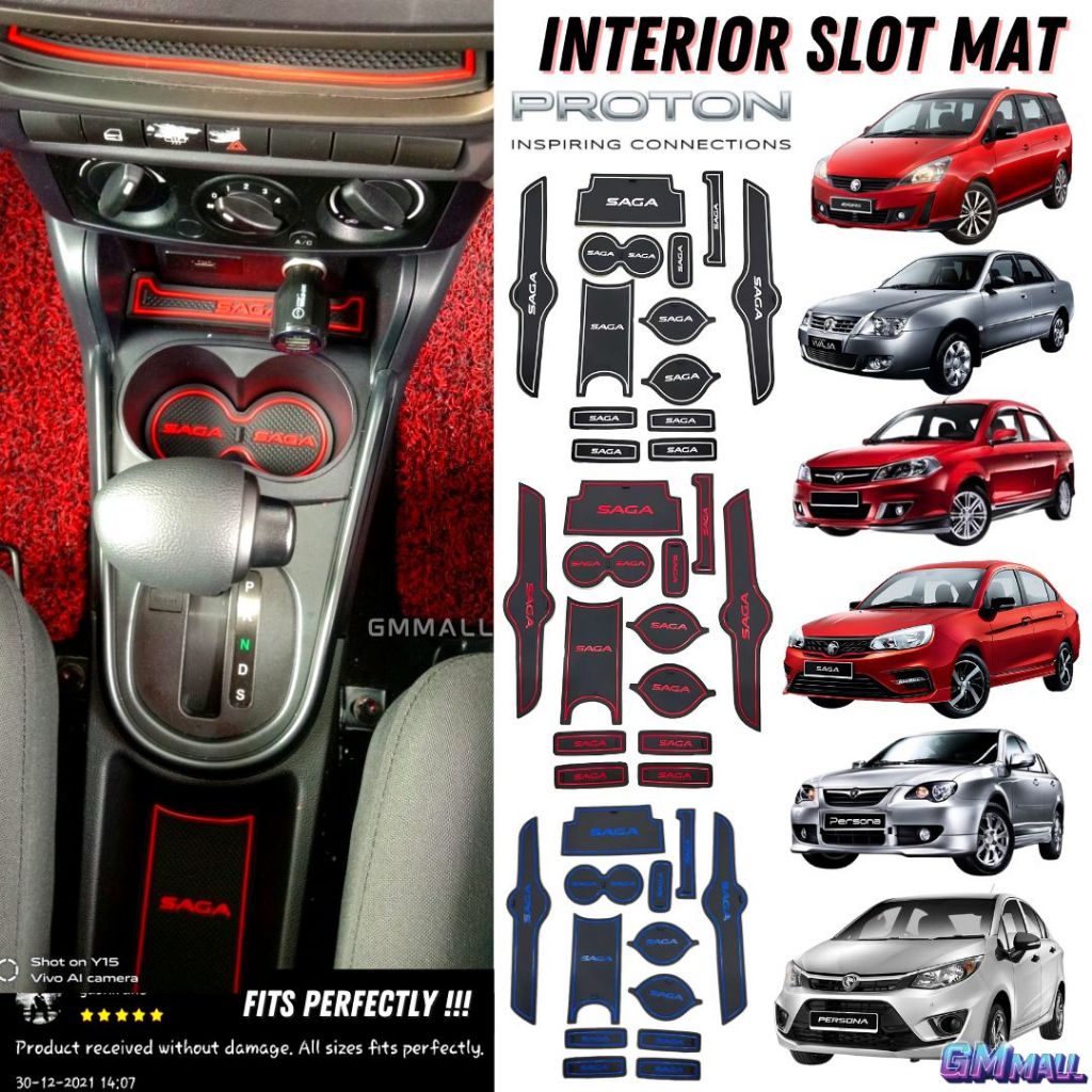 INTERIOR SLOT DASH MAT New PROTON Saga BLM FLX Persona Waja Exora ...
