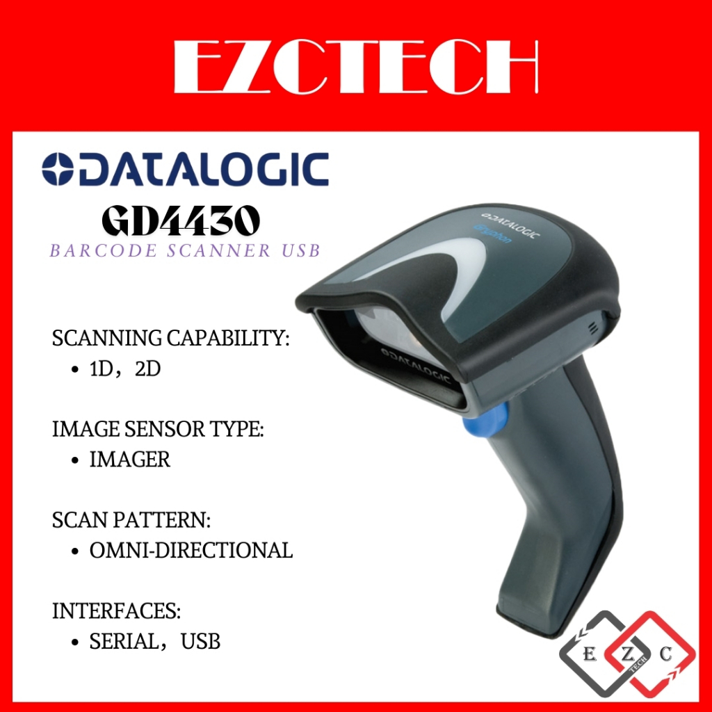 Datalogic Gryphon GD4430 2D Barcode Scanner USB | Shopee Malaysia