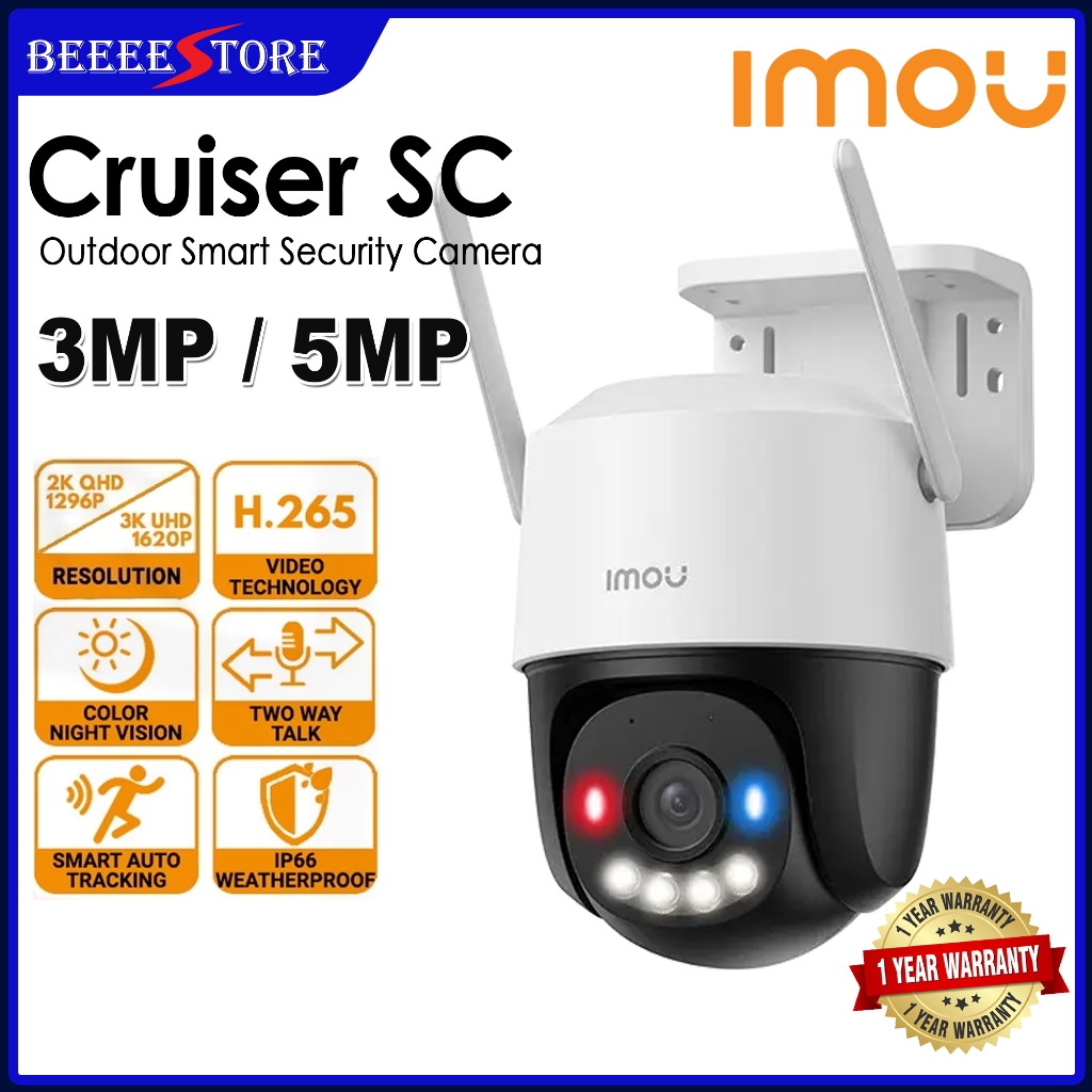 IMOU Cruiser SC 3MP/5MP 2K/3K Pan/Tilt Outdoor IP66 Color Night Vision ...