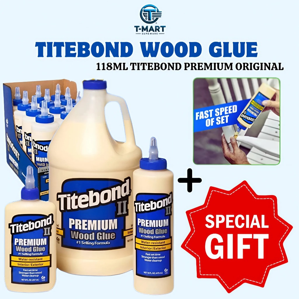[ GAM KAYU SUPPER] Titebond II Premium Wood Glue 118ml - Multi-Purpose ...