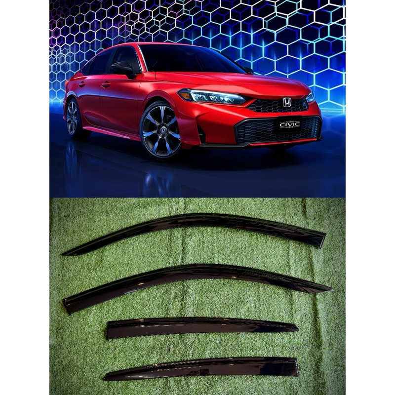 Premium Grade 💯 Honda Civic 2022-2025 Door Visor | Shopee Malaysia