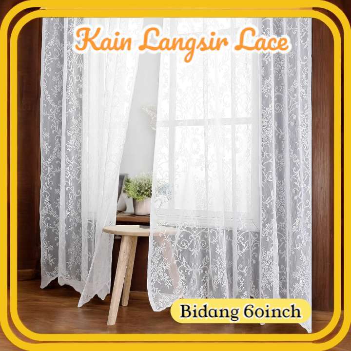 Kain Langsir Lace Tebal 100% Polyester (Bidang 60inch) | Shopee Malaysia