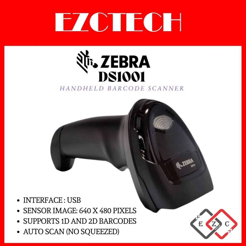Zebra DS1001 Barcode Scanner | Shopee Malaysia