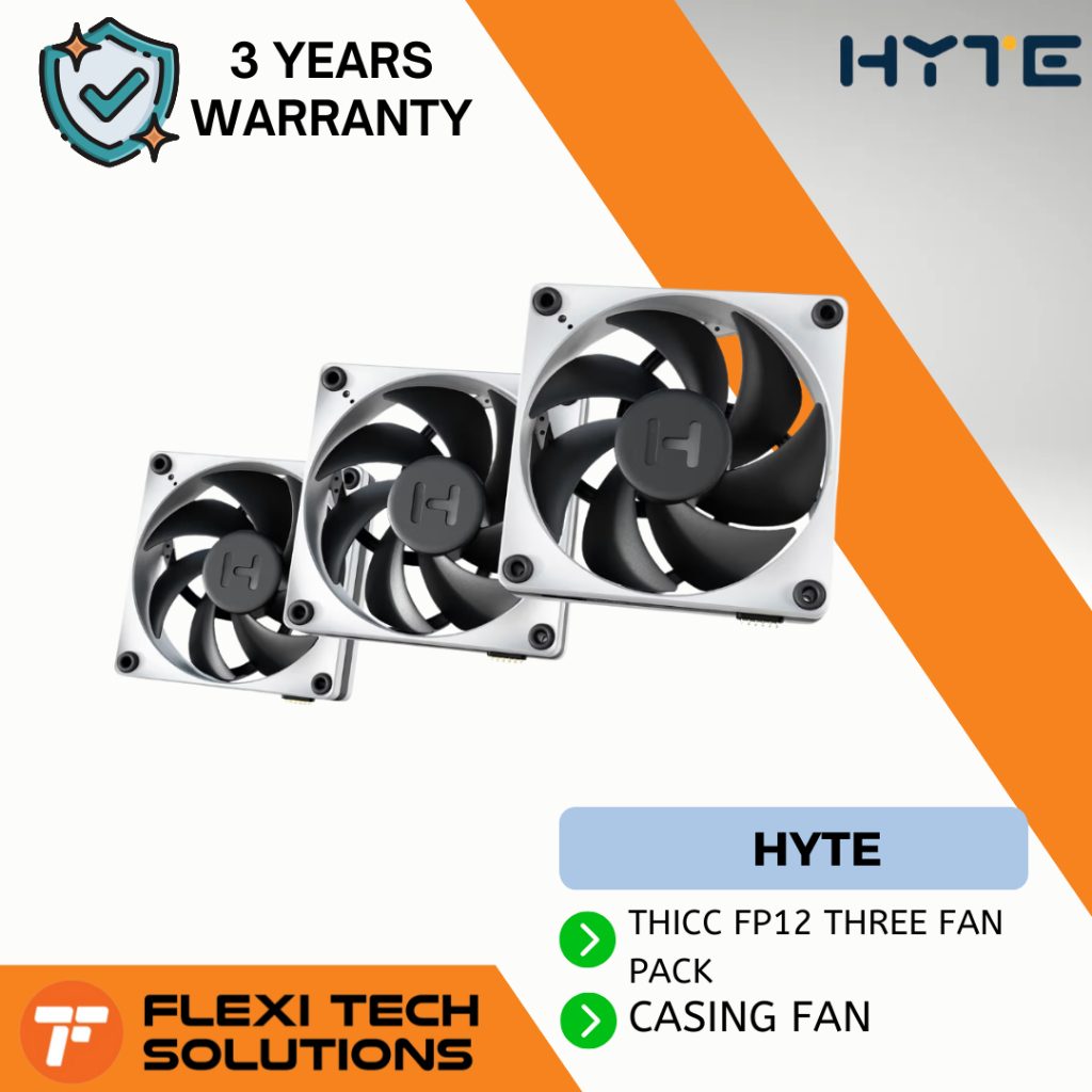 Flexi Tech HYTE THICC FP12 Three Fan Pack | Shopee Malaysia