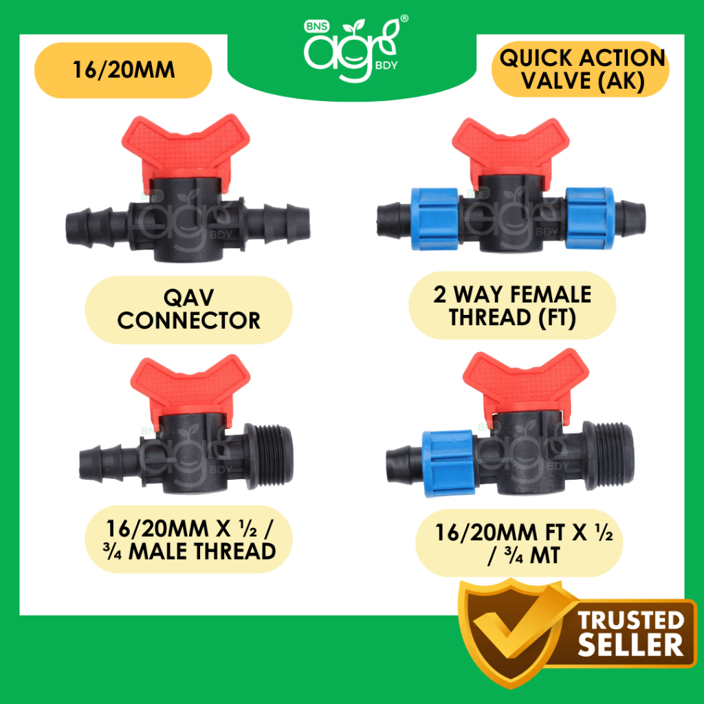 [1pcs] AgroBuddy 16mm/20mm LDPE Polypipe Injap Tindakan Pantas | AK ...