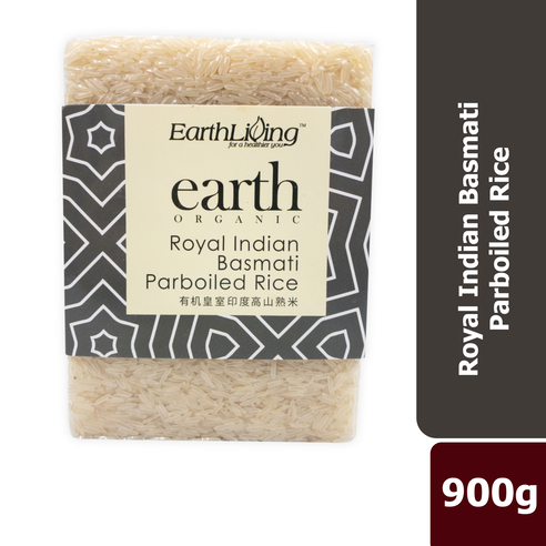 EARTH ORGANIC Royal Indian Basmati Parboiled Rice 900g | Shopee Malaysia