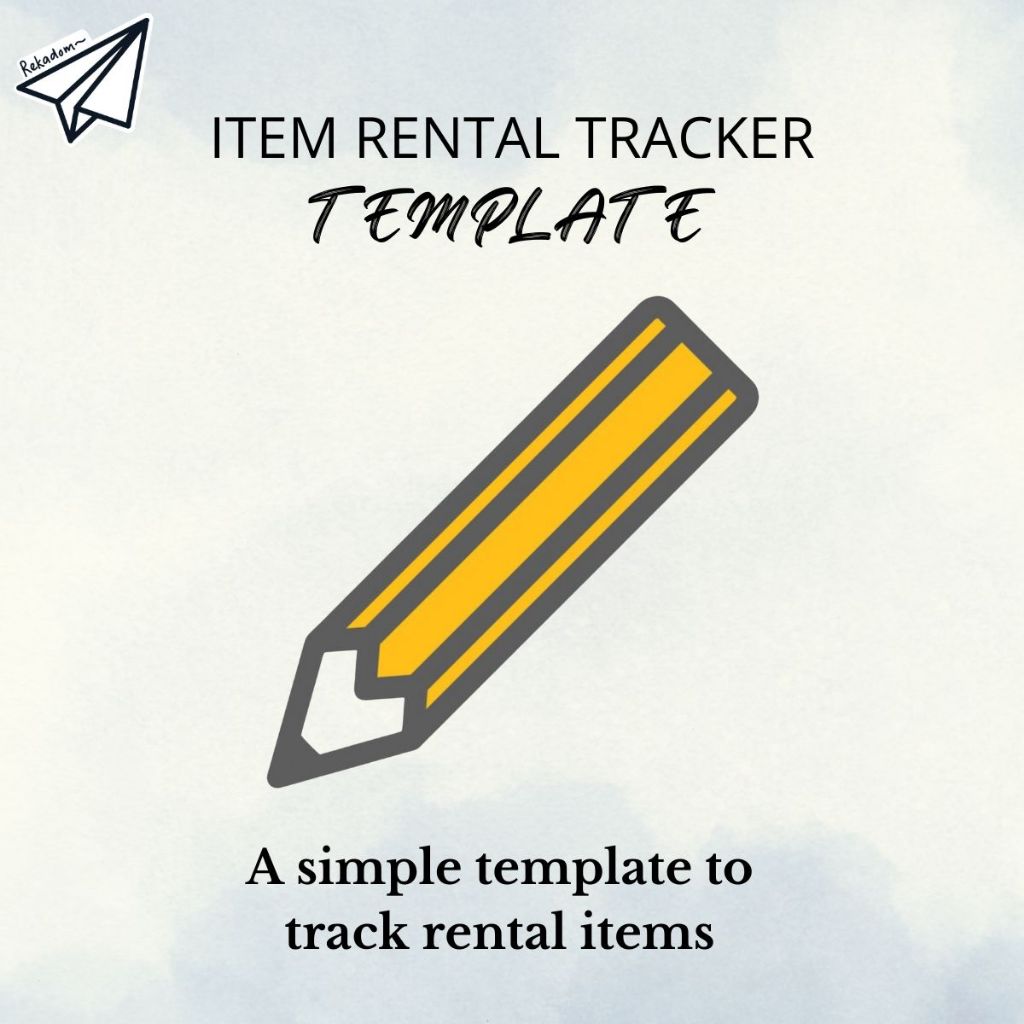 RK6 Item rental tracker template | Digital Template Planner PDF ...