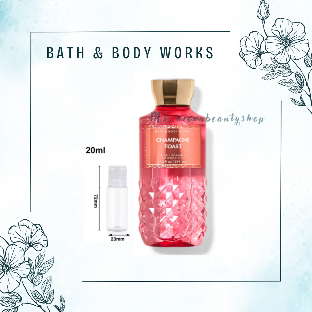 💯 BBW Champagne Toast Shower Gel Trial / Repack 20ML | Shopee Malaysia
