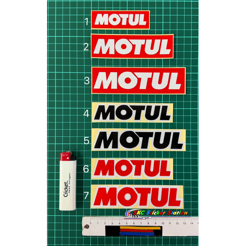 Motul Lubricant Performance Oil Sticker Cutting Overlapping Reflective ...