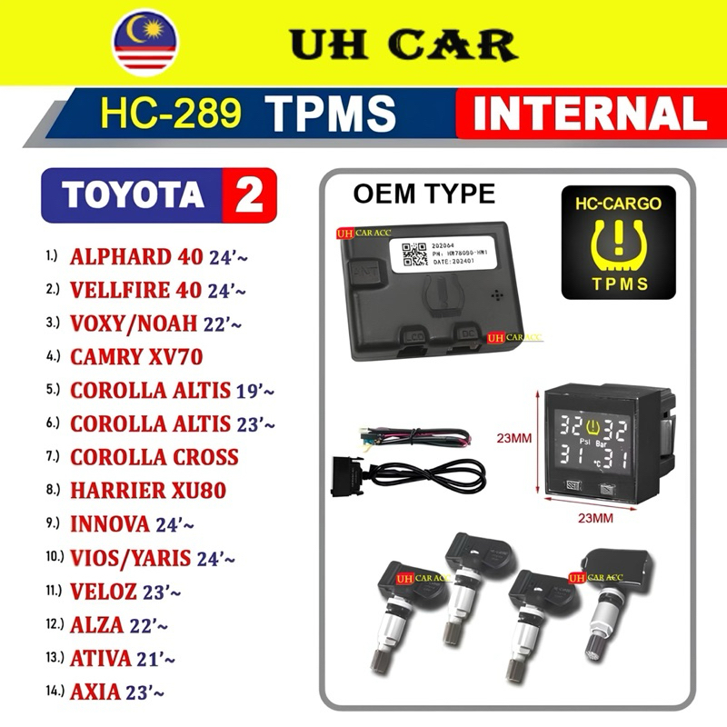 (TPMS) Internal Sensor Tire Sensor Pressure Monitoring System Wireless ...
