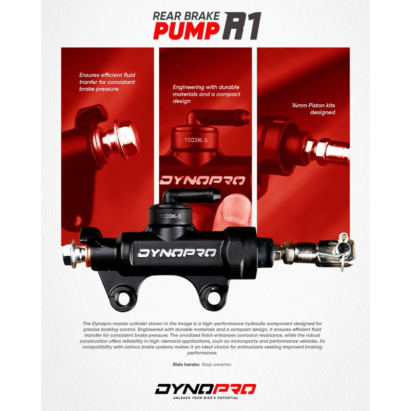 DYNOPRO REAR BRAKE PUMP R1 REAR MASTER BRAKE PUMP DYNO PRO Y15 REAR BRAKE PUMP | Shopee Malaysia