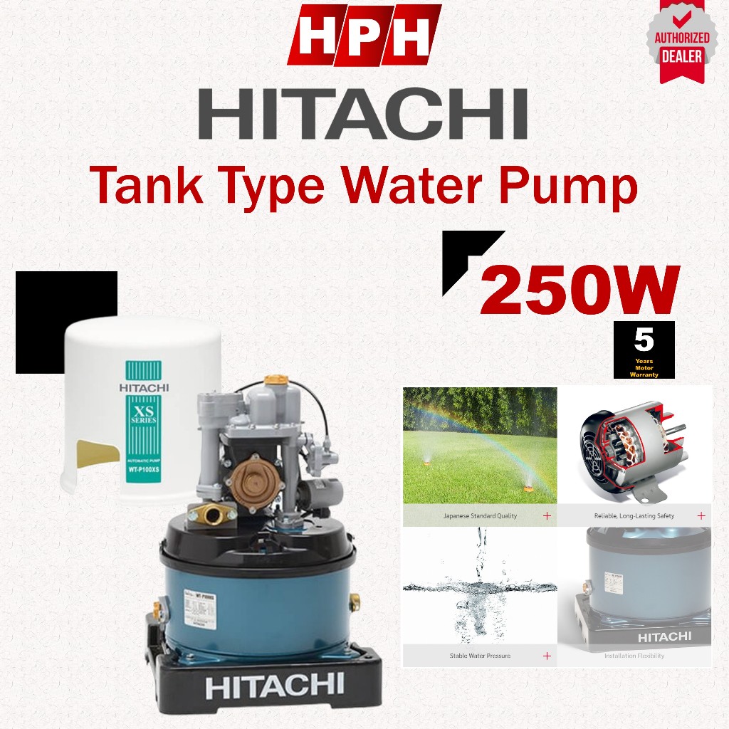 Hitachi Water Pump (250W) WT-P250XS Tank Type 水泵 Pam Air | Shopee Malaysia