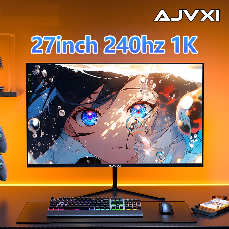 AJVXI Monitor PC 27 Inch With Speaker 240HZ 1080P LED IPS Curved ...