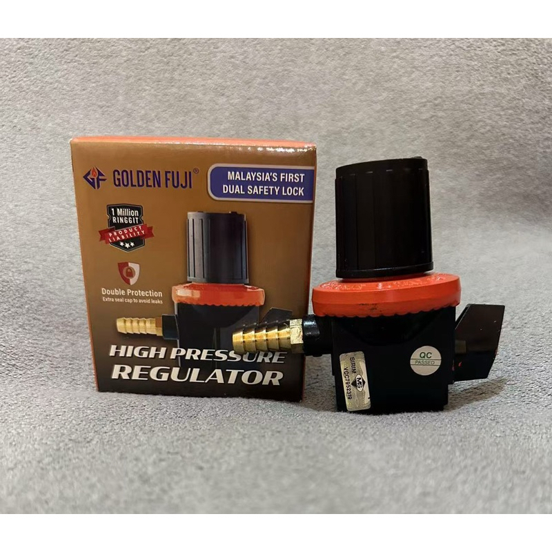 (181-DPDL)SIRIM Golden Fuji DOUBLE Lock H/P Regulator/Kepala Gas High ...