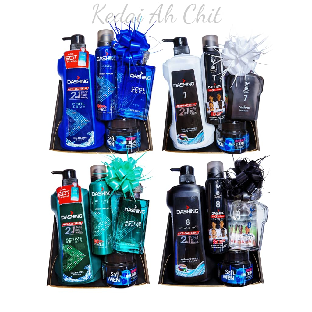 DASHING Men Care Perfume Gift Set - We Wrapped For U + Ribbon Given ...