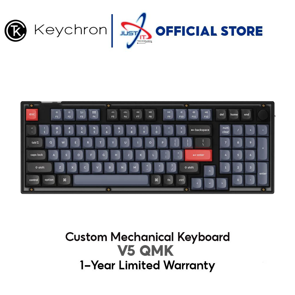 KEYCHRON V5 QMK CUSTOM MECHABICAL WIRED KEYBOARD | Shopee Malaysia
