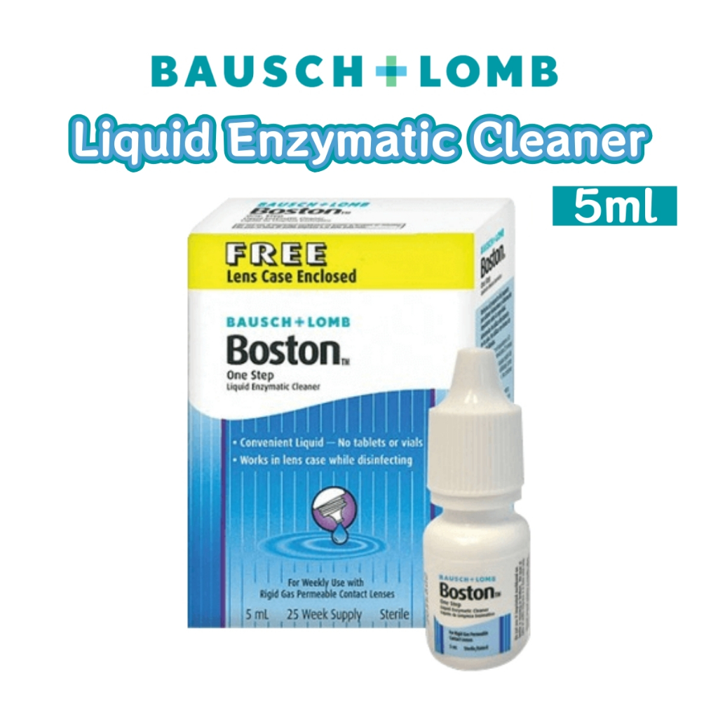 Bausch & Lomb Boston One Step Liquid Enzymatic Cleaner (5ml) for RGP ...