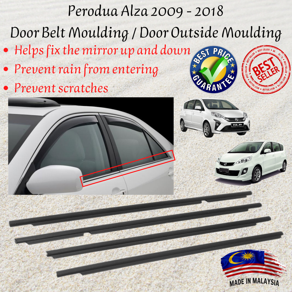Perodua Alza Door Outside Moulding / Door Glass Moulding | Shopee Malaysia