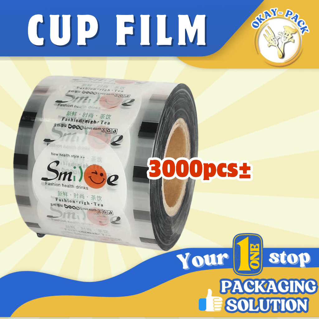 CUP SEALER FILM 3000+- Sealer Film For Sealer Cup 3000张奶茶杯封口膜一次性塑料90mm ...