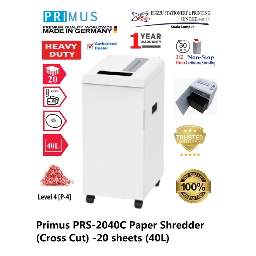 PRIMUS PRS-2040C Departmental Paper Shredder (Capacity: 22 Sheets ...
