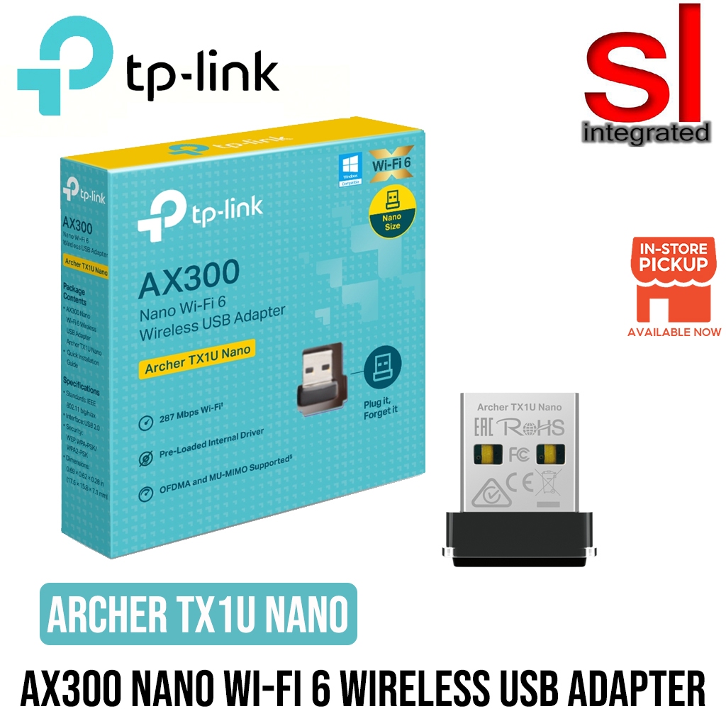 TP-LINK Archer TX1U Nano AX300 Nano Wi-Fi 6 Wireless USB Adapter ...