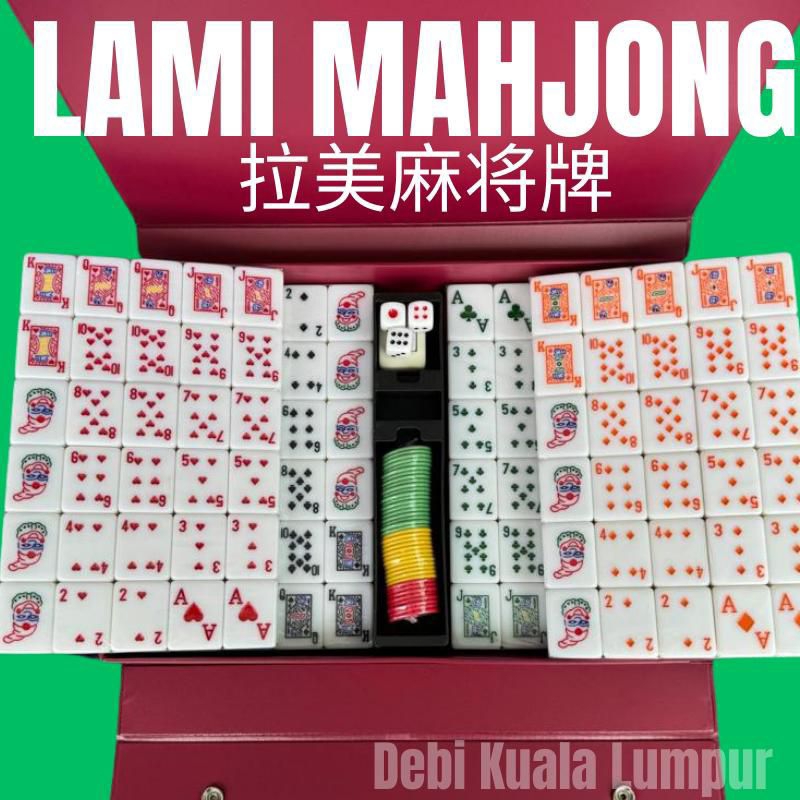 Rummy Mahjong LAMI MAHJONG 4 Players K1 Size Ready Stock 拉米 拉美 麻将 4人 ...