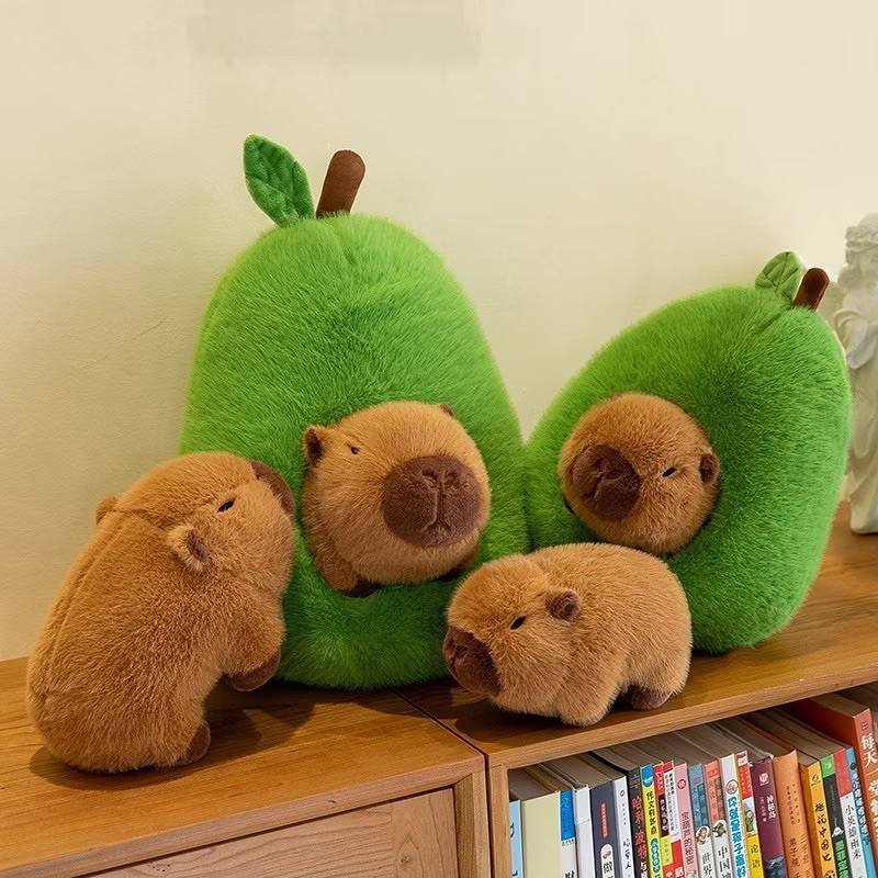 Capybara Plushie Gift 35cm/45cm/55cm - Avocado Capybara Comel | Patung ...