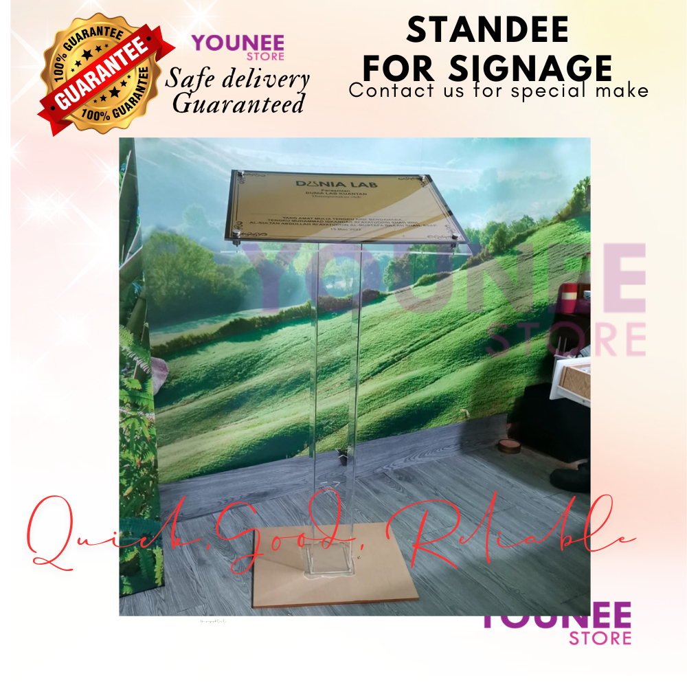 Kaki plak perasmian / special stand for menu, signature purposes ...
