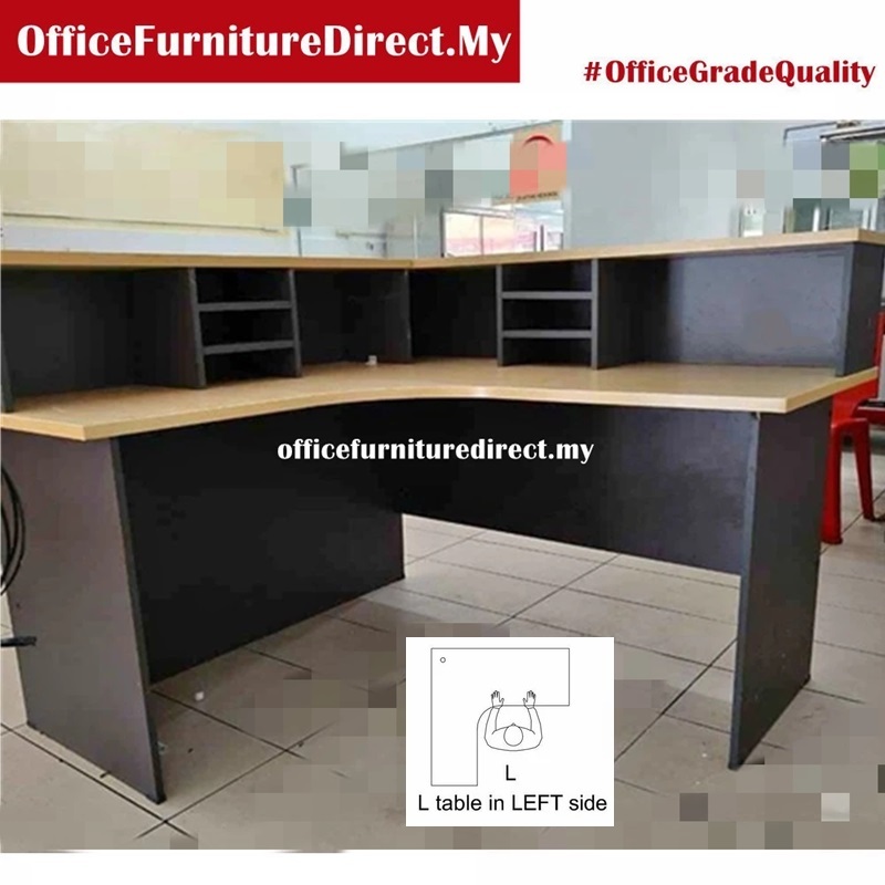 150x150cm 180x150cm L Shape Reception Counter Table (Deliver Ground ...