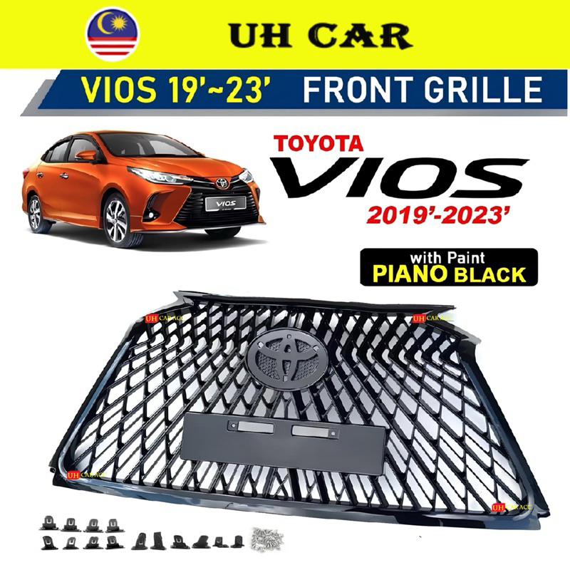 Toyota Vios NCP151 2019-2023 Front Bumper Grill Grille Sport Mesh Piano ...