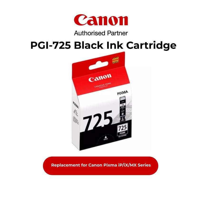 Katrij Dakwat Pigmen Hitam CANON PGI-725 Untuk Pixma MG5170 Boleh ...