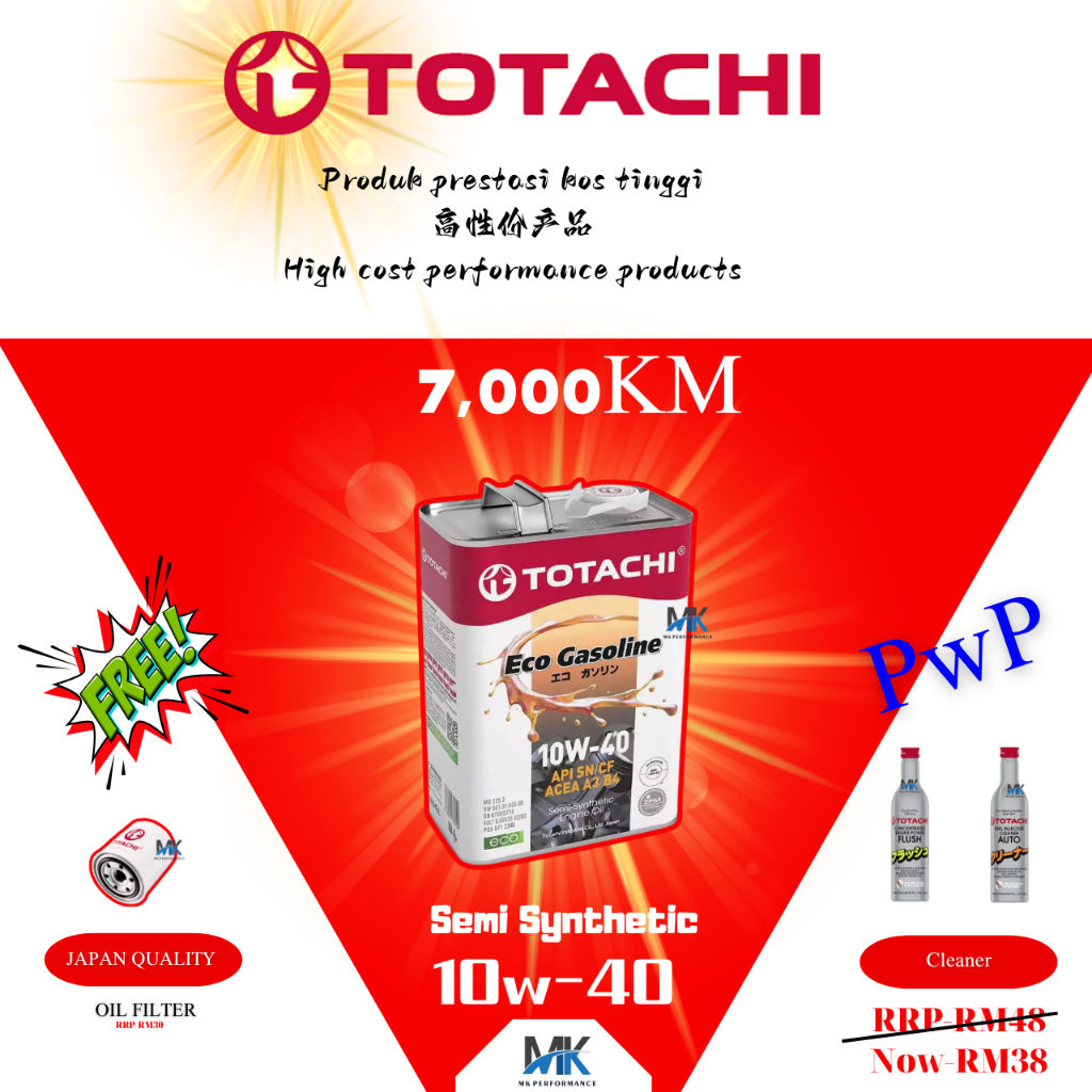 [ Fully Imported ] ORIGINAL - TOTACHI JAPAN Engine Oil 10W40 Eco ...