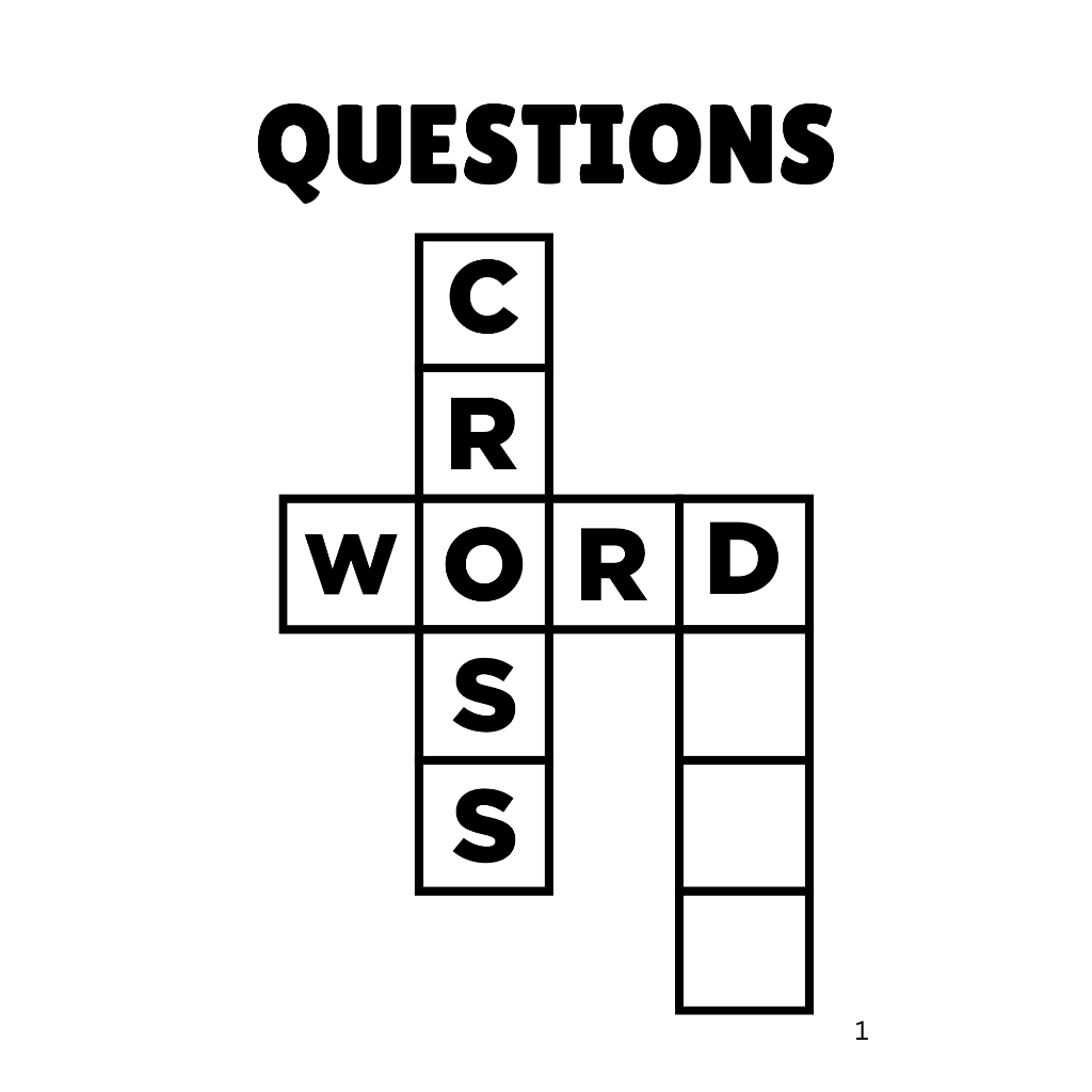 crosswords 102 pages (2 cover pages + 50 questions + 50 answers ...