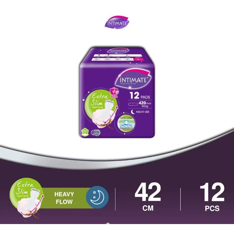 (P87) Intimate Extra Slim NiteLong Wing 420mm (12's) | Shopee Malaysia