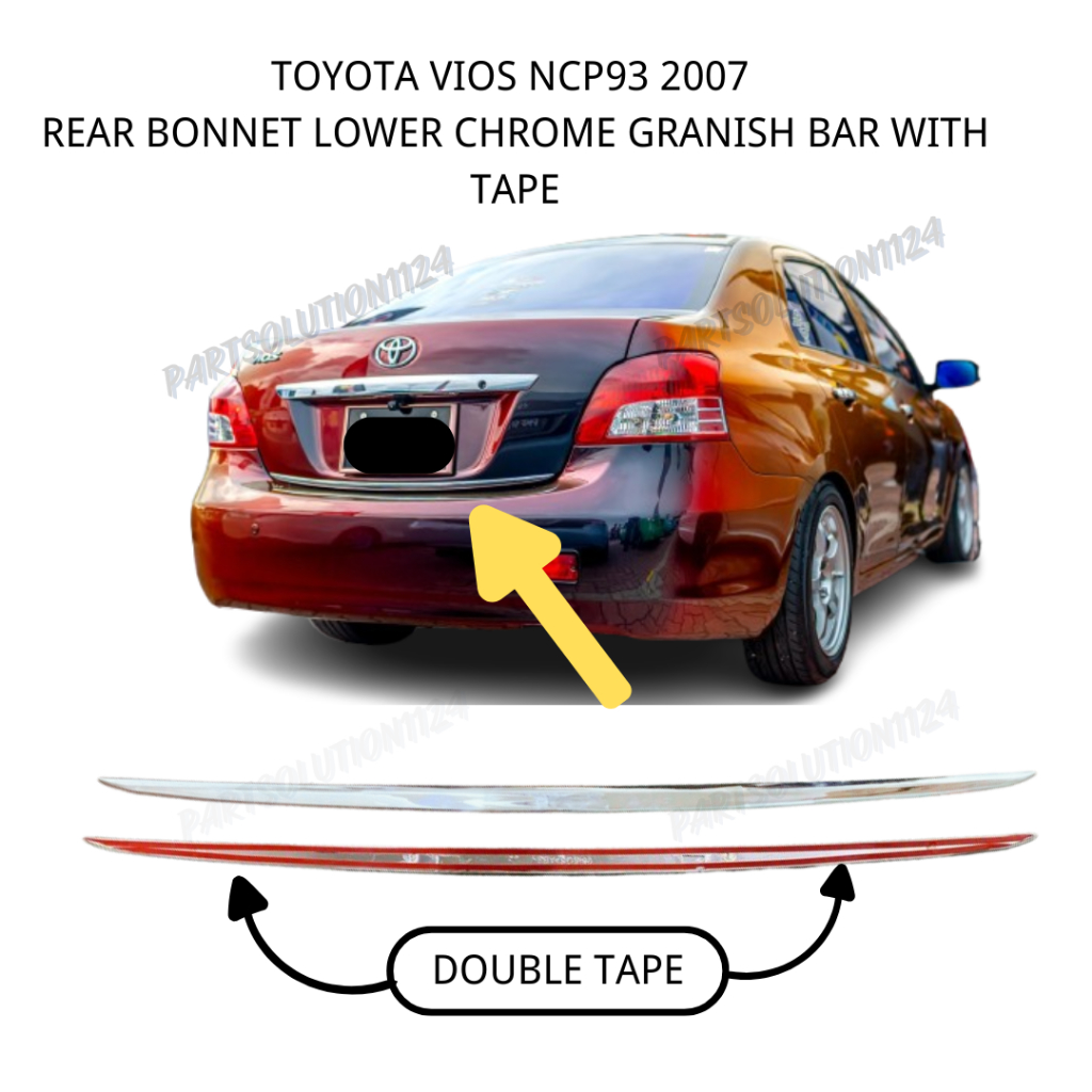 TOYOTA VIOS NCP93 REAR BONNET GRANISH TIM LINING BAR BELTA | Shopee ...
