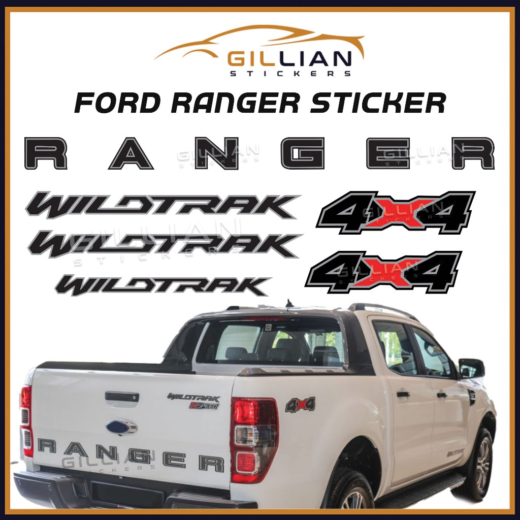 Sticker Car Body Ford Ranger Raptor Design 3 Decal Set Pelekat Wildtrak ...