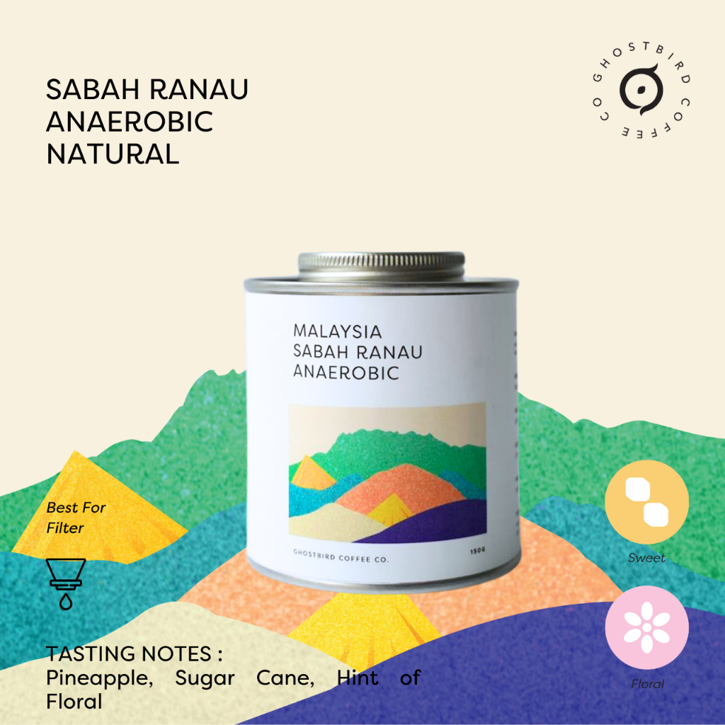 Sabah Ranau Anaerobic Natural GHOSTBIRD COFFEE Arabica Filter Single ...