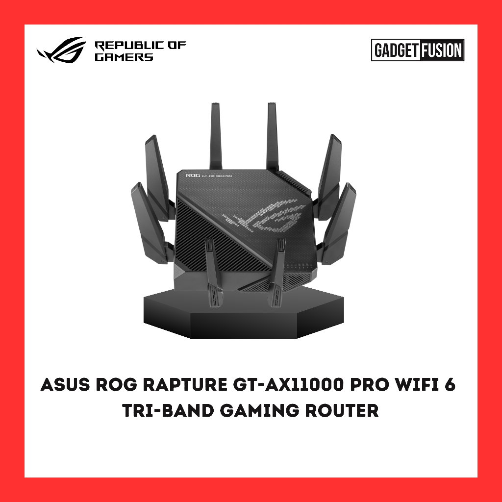ASUS ROG RAPTURE GT-AX11000 PRO WiFi 6 TRI-BAND GAMING ROUTER | Shopee ...