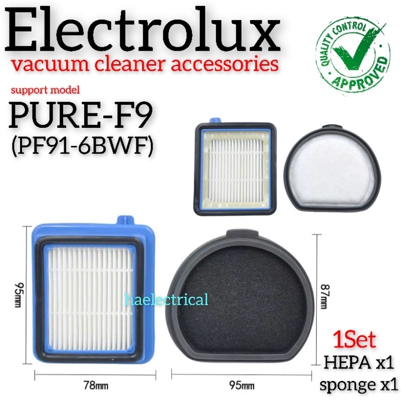 Electrolux vacuum cleaner accessories HEPA FILTER SET for PURE-F9 (PF91 ...